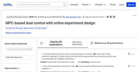 mpc based dual control with online experiment design