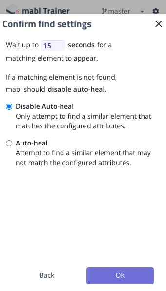 Configuring Find Steps Mabl Help