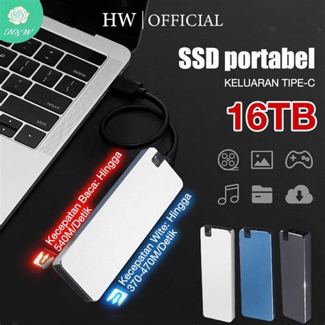 Jual HW Portable SSD Type C USB 3 1 Hard Drives 2TB 30TB Hardisk Eksternal Hdd External Hard