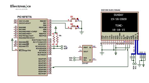 Real Time Clock With PIC16F877A SSD1306 OLED And DS1307 YouTube