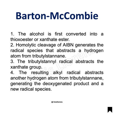 Barton Mccombie Reaction