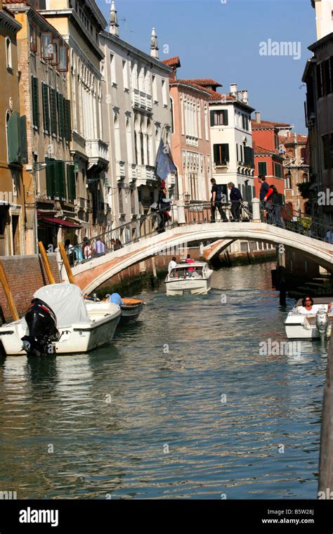 Bridge On Rio Di San Trovaso Sestiere Dorsoduro Venice Veneto Italy