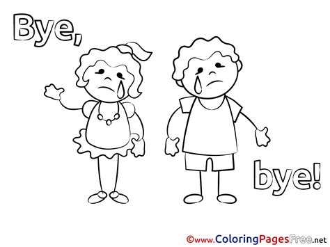 Goodbye I Miss You Coloring Pages Sketch Coloring Page