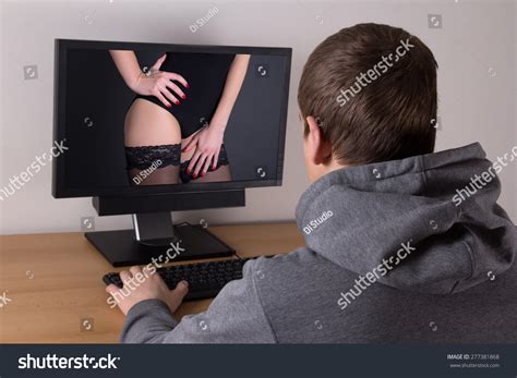 Back View Man Looking Adult Content Stock Photo Shutterstock