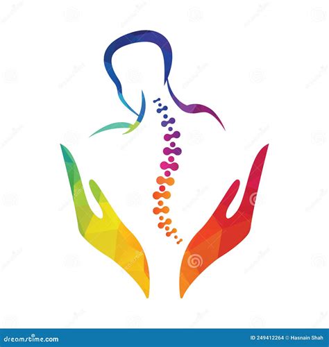 Human Backbone Pain Logo Vector Illustration