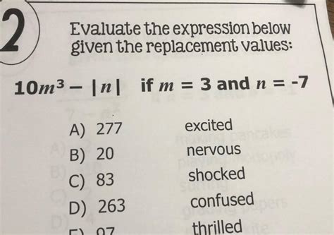 Answered 2 Evaluate The Expression Below Given The Replacement Values
