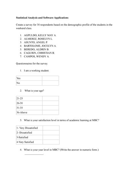 Statistics Tools And Software Analysis Statistical Analysis And Software Applications Create A