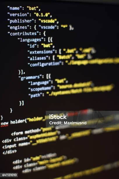 Kode Desain Web Html Untuk Pengembang Dan Desainer Foto Stok Unduh