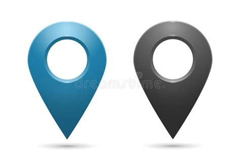 Realistic Red Geolocation Icon With Highlights On A Transparent Background Stock Vector