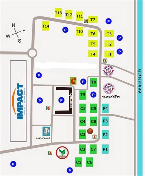Map ห้องพักเมืองทองธานี