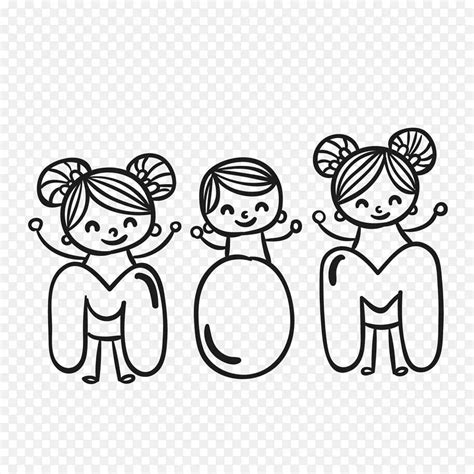 黑色卡通简笔画女孩png图片素材下载 图片编号ynxzjdjy 免抠素材网