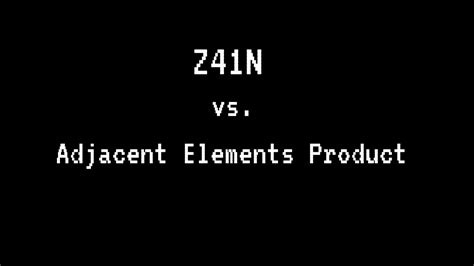 Adjacent Elements Product Code Signal Youtube
