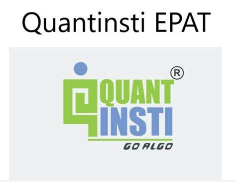 quantinsti epat course 2019 the premium course