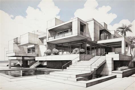 Premium Photo Twopoint Perspective Of A Modern Architecture