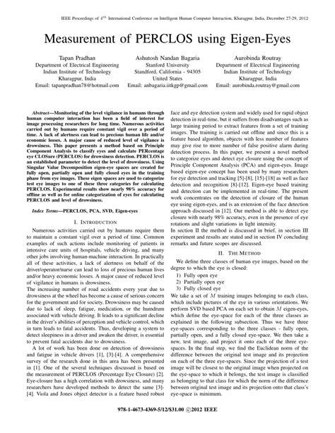 Pdf Implementation Of Real Time Visual Attention Monitoring Algorithm