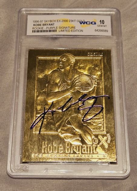 Limited Edition Kobe Bryant Rookie Gold Card 199697 Charitystars
