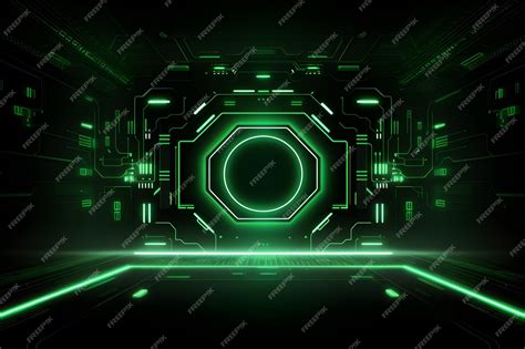 Premium Photo Abstract Futuristic Technology Background With Neon Lights And Copy Space 3d