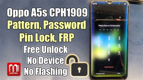 Oppo A5s CPH1909 Pattern Unlock Password Without Device YouTube