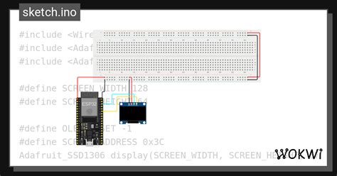 Oled Display Wokwi Esp32 Stm32 Arduino Simulator