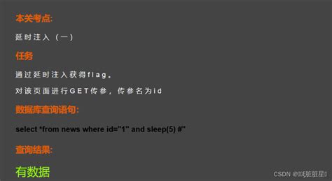 【sql注入 延时注入】