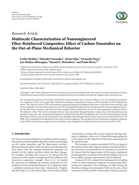Pdf Multiscale Characterization Of Nanoengineered Fiber Reinforced Composites Effect Of