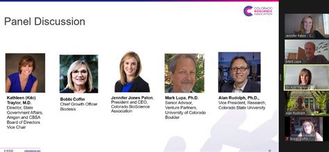 Cbsa All Member Meeting 2020 Colorado Bioscience Association