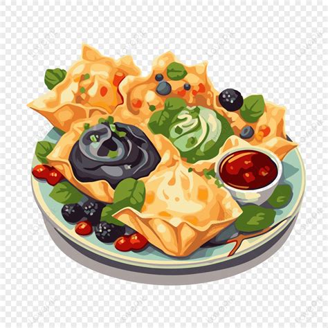 과일과 딥 만화와 전채 클립 아트 다채로운 튀김 벡터간식장미 Png 일러스트 무료 다운로드 Lovepik