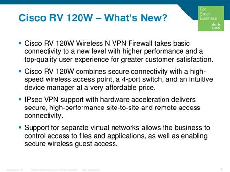 PPT Cisco RV 120W Wireless N VPN Firewall PowerPoint Presentation Free Download ID 1637567