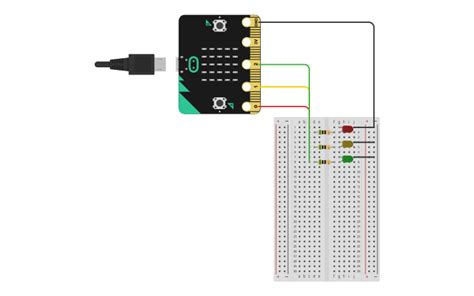 Circuit Design Microbit Traffic Light Tinkercad