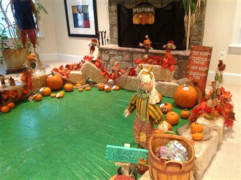 We Used Plastic Tablecloths To Make The Grass Floor Of Our Indoor
