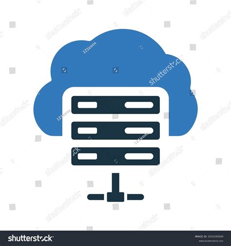 Cloud Computing Database Icon Simple Editable Stock Vector Royalty