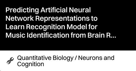 predicting artificial neural network representations to learn recognition model for music