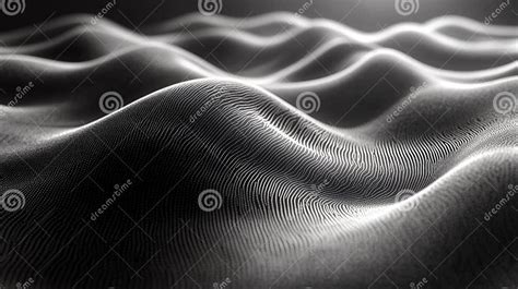 Abstract Monochromatic Waves A Textured Darkly Lit Landscape Stock Image Image Of Light