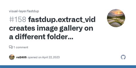 fastdup extract video frames creates image gallery on a different folder windows 10 · issue 158