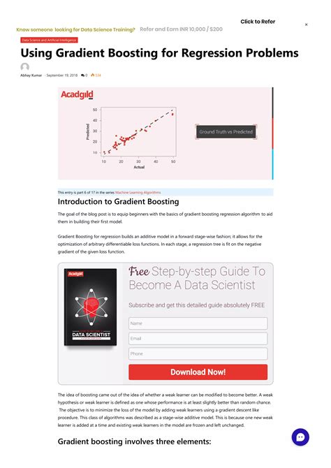 Gradient Boosting For Regression Problems With Example Basics Of Regression Algorithm Pdf