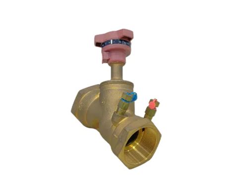 Fixed Orifice Double Regulating Balance Flow Meter Valve Brass Circuit Balancing Valves