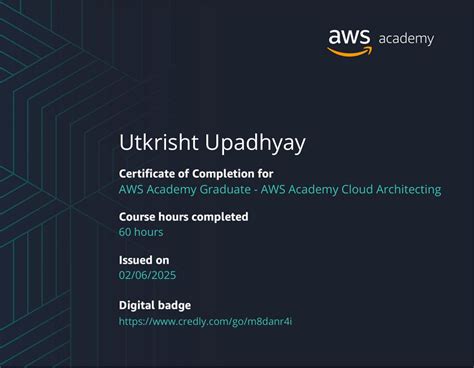Awscertified Cloudarchitect Awsacademy Cloudcomputing Aws… Utkrisht Upadhyay