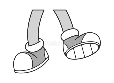 Dancing Comic Retro Feet Doodle Stock Illustration Illustration Of