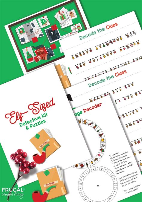 Elf Detective Prop Set With Spy Decoder Wheel Printable Prop Frugal Coupon Living