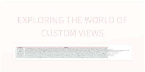 Free Custom Views Templates For Google Sheets And Microsoft Excel