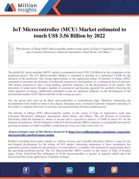 PPT IoT Microcontroller MCU Market Estimated To Touch US Billion By PowerPoint