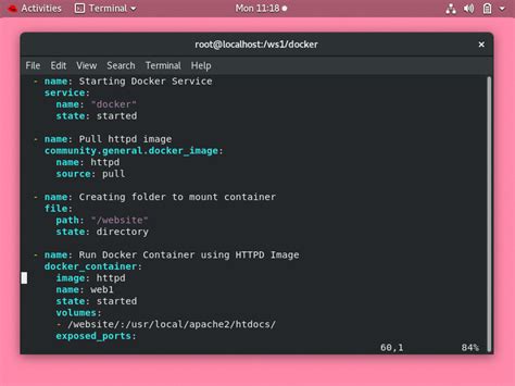 Ansible Apache Web Server On Docker Container Using Ansible