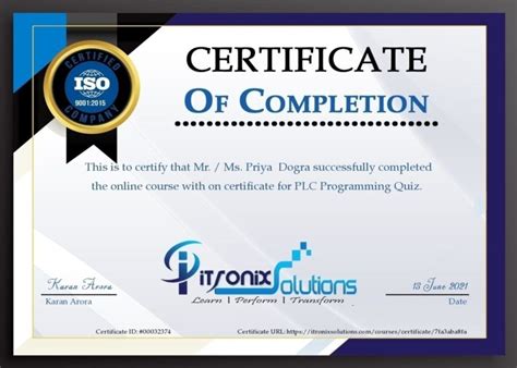 Plc Programmer Certification Courses Free Online Certificate Plc