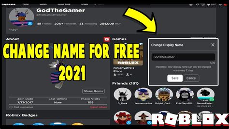 Roblox Change Username
