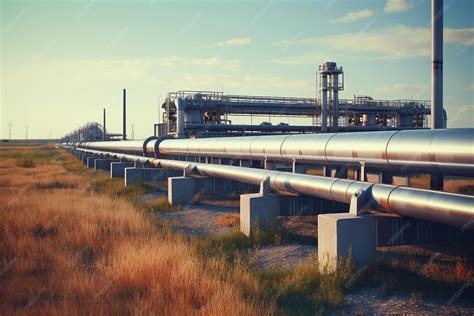 Premium Ai Image Large Oil Pipeline And Gas Pipeline In The Process