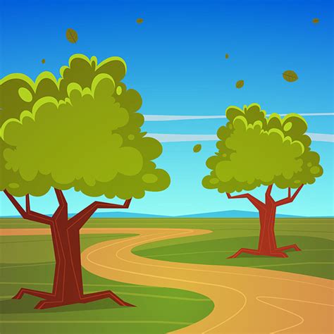 دانلود وکتور لایه باز منظره پاییزی رودخانه و اردک