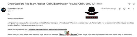 passed crta exam with ease hany amara posted on the topic linkedin
