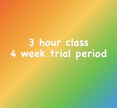 3 Hour Class Extended Trial Create Theatre Sch