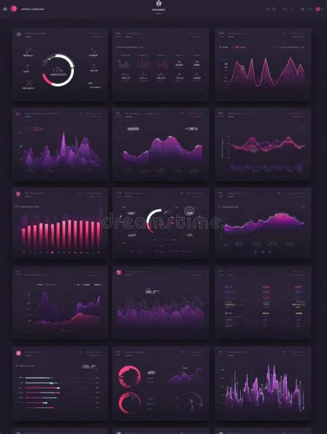 Visual Representation Of Data Analytics Dashboard Using Dark And