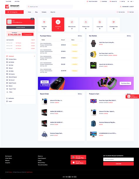 amazcart laravel ecommerce system cms multi vendor code modifier